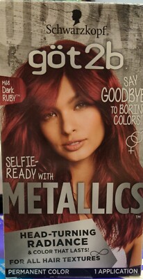 Schwarzkopf Got2B Color Metallic Permanent Hair Color M68 Dark Ruby ...