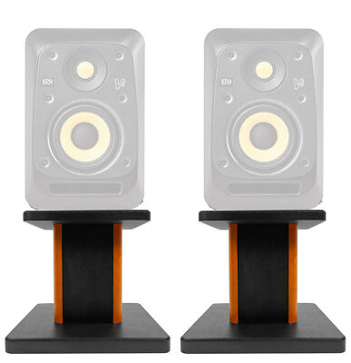Rockville 8” Wood Studio Monitor Speaker Stands For KRK V4 S4 Monitors ...