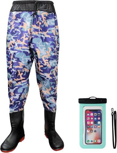 Fishing Waist Waders, Nylon/PVC Wader Pants for Men Women, Waterproof ...