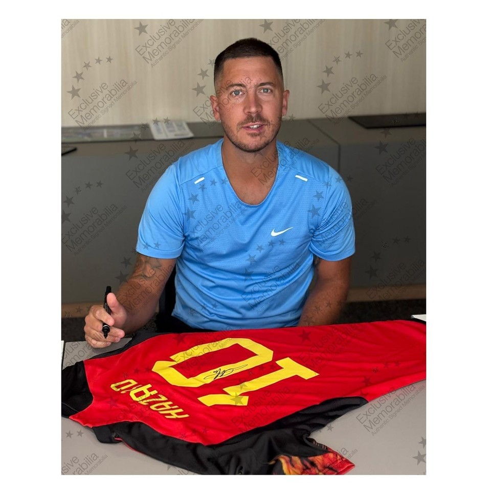 Belgien-Trikot signiert von Eden Hazard. Icon-Rahmen | eBay.de