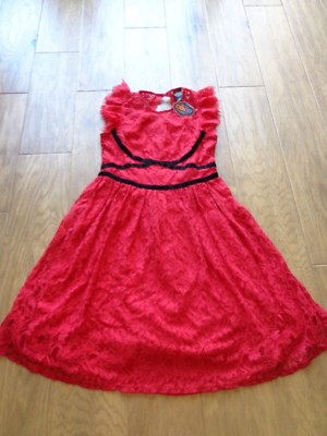 DISNEY Pixar COCO junior/women's NWT sz M red sleeveless zip up lace ...