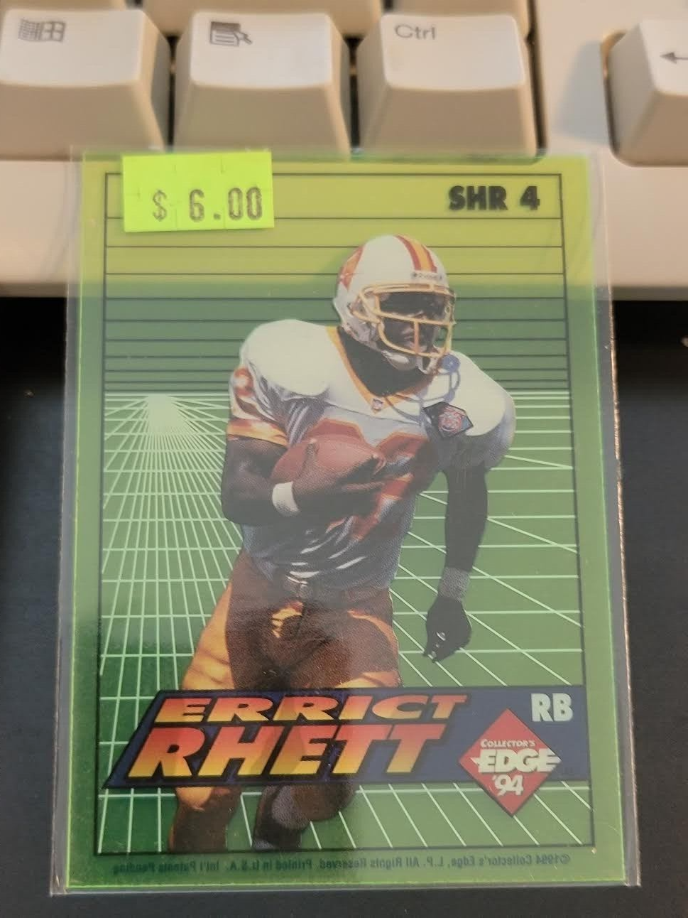 1994 Collector's Edge Boss Rookies SHR Promos Errict Rhett #SHR4 Rookie ...