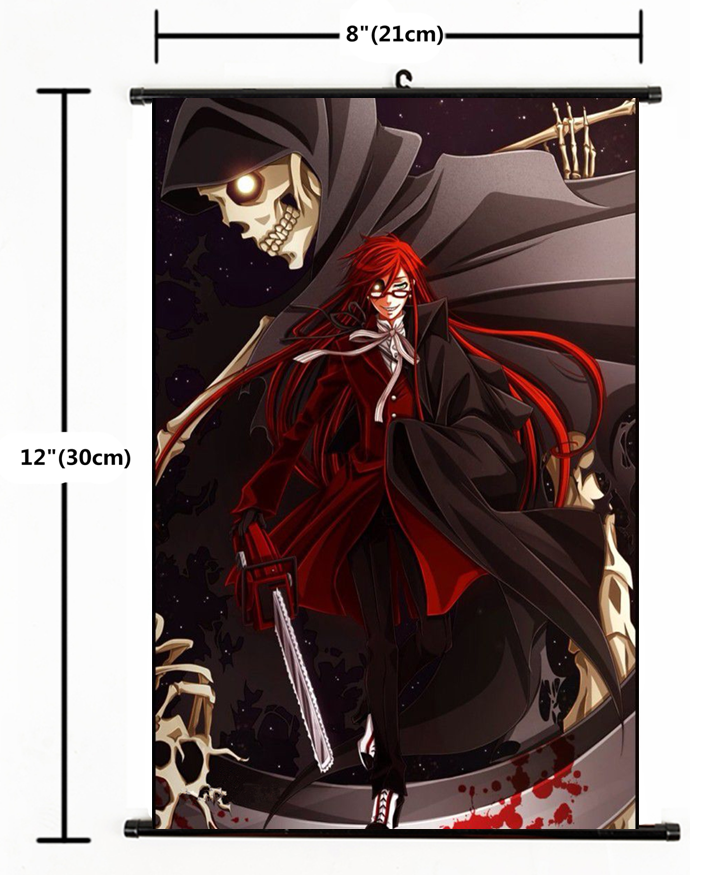 HOT Anime Black Butler Grell Wall Poster Scroll Home Decor Cosplay 1859 ...