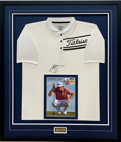 CAMERON SMITH Signed Golf Shirt Titleist + 2022 British Open Photo ...