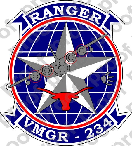 STICKER USMC VMGR 234 RANGERS ooo USMC Lisc No 20187 | eBay