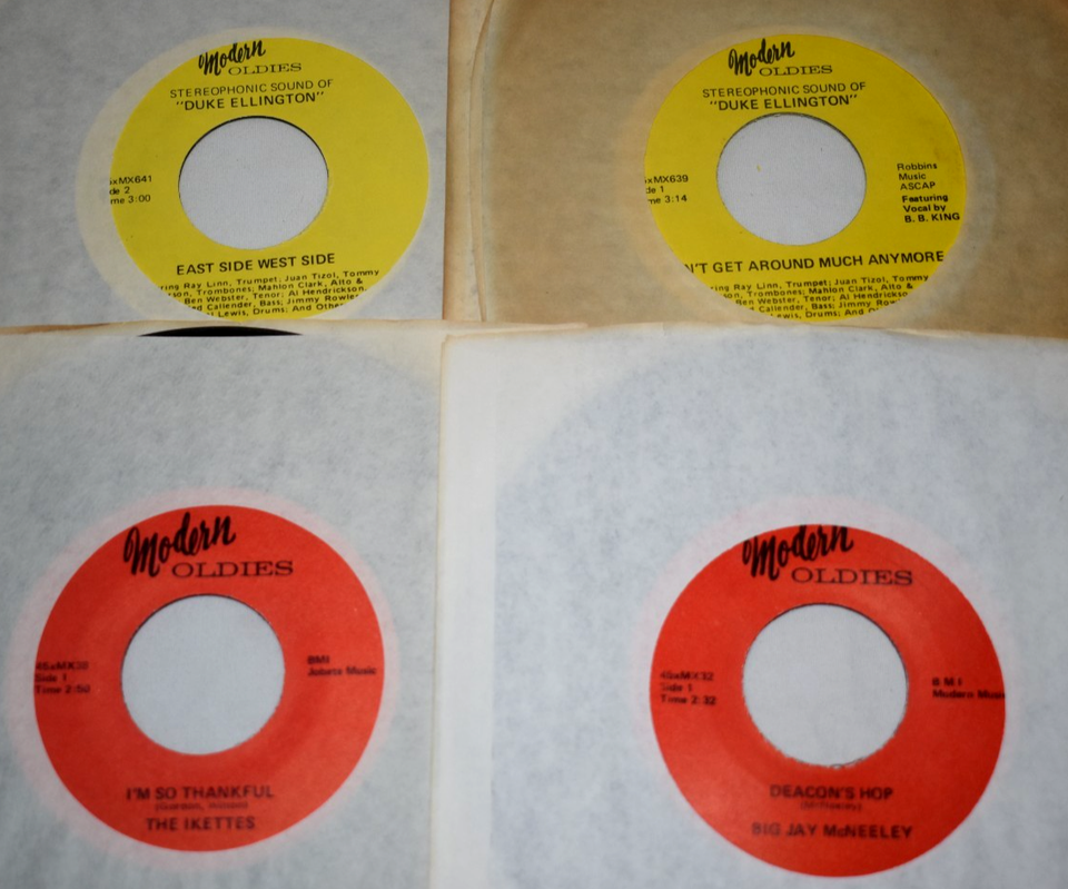 Lot of (27) MODERN OLDIES 45 rpm 7” Vinyl Records Jukebox Swing Big ...