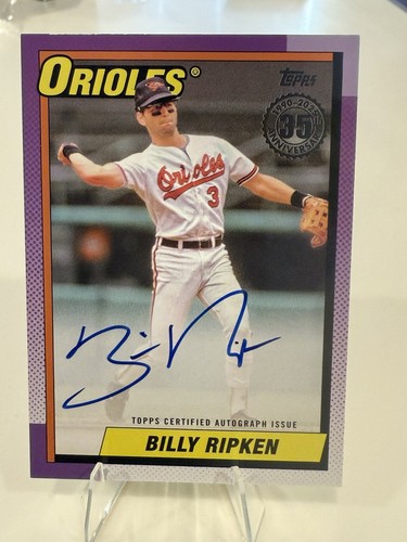 2025 Topps Series 1 Billy Ripken On Card Auto 1990 Topps Anniversary ...