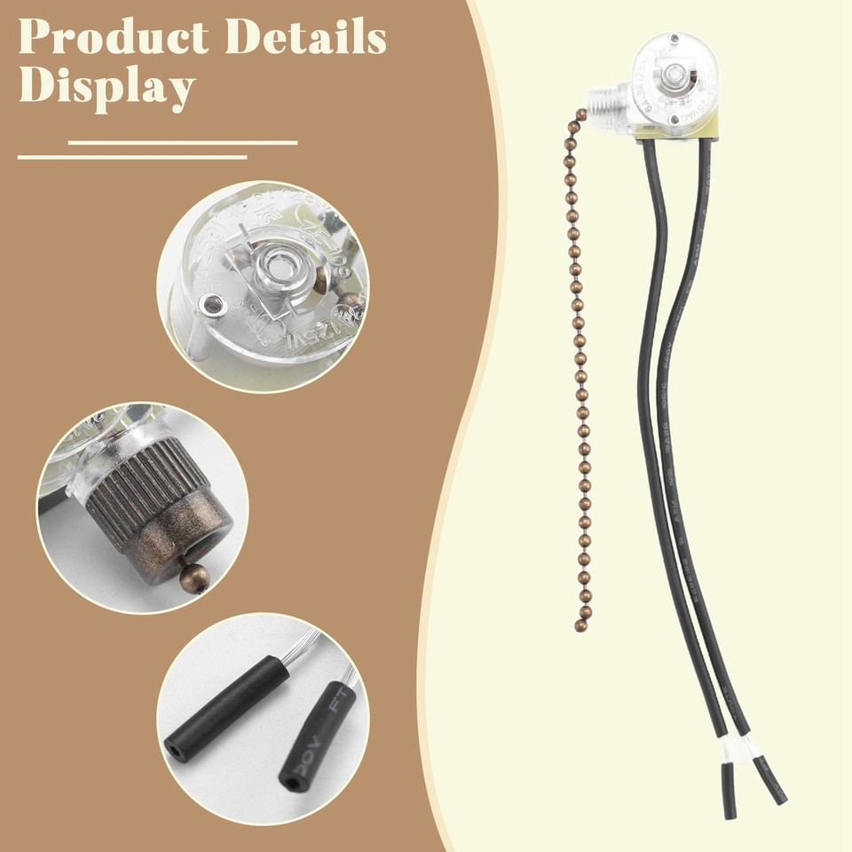 Ceiling Fan Light ZE-109 Two-Wire Light with Pull Cords for Ceiling2263 ...