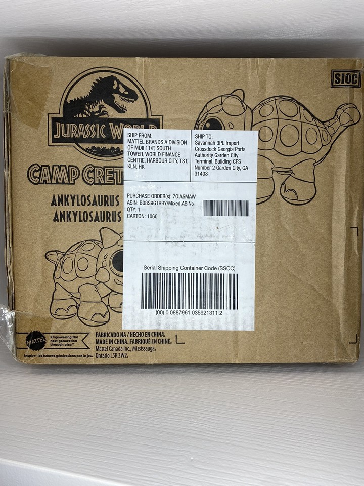 Jurassic World Camp Cretaceous Ankylosaurus Bumpy Dinosaur Plush Baby ...