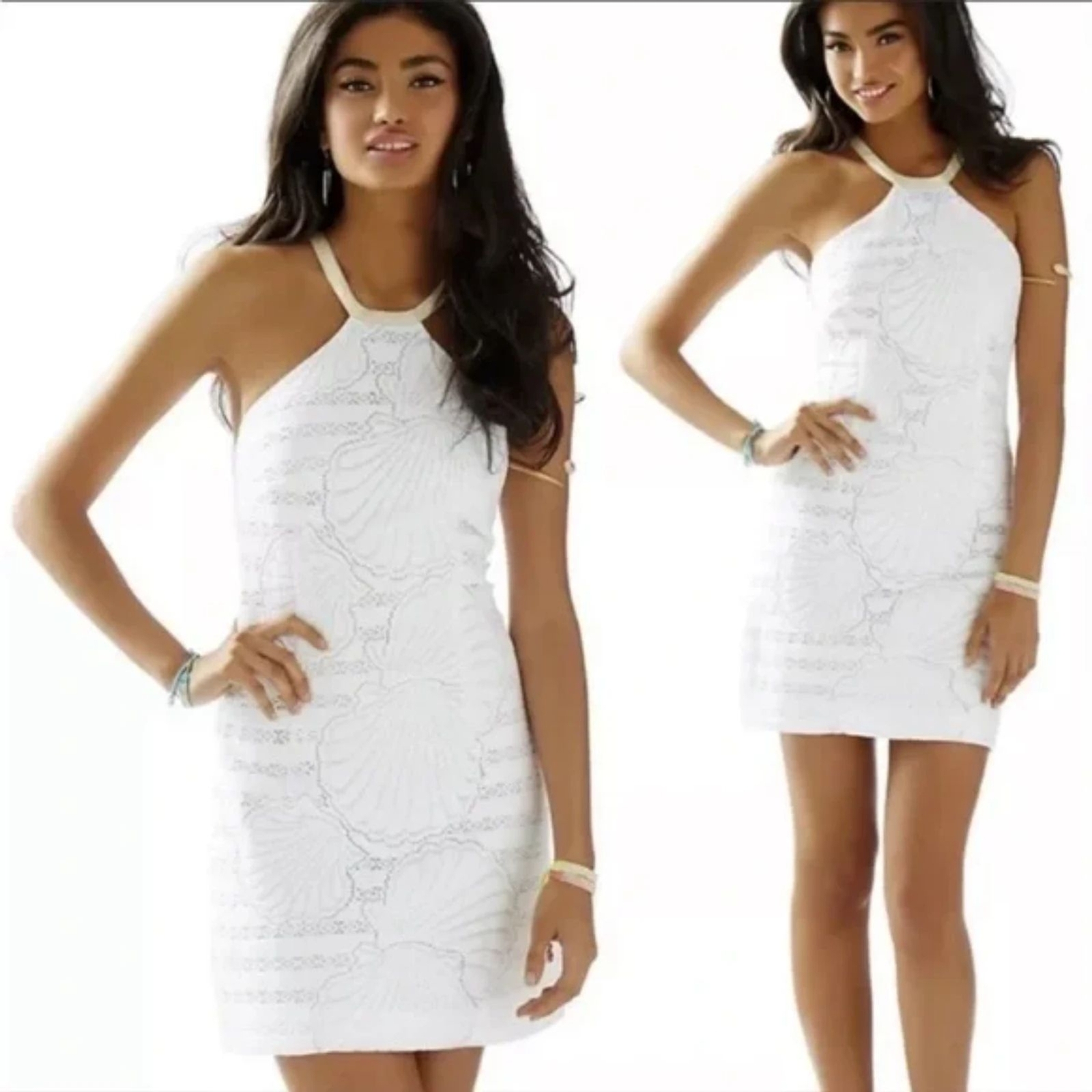 Lilly Pulitzer Jenna White Engineered Lace Shell Prin… - Gem