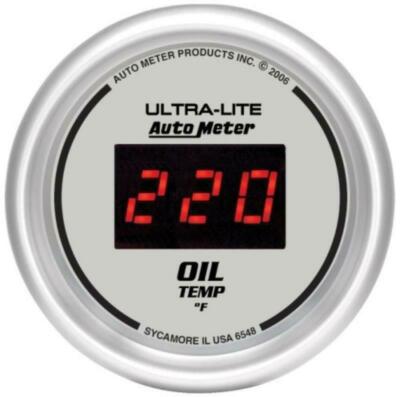 Auto Meter Ultra-Lite Digital Oil Temperature Gauge In-dash 2-1/16" 0 ...