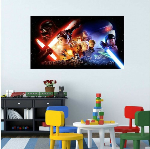 Lego Star Wars Characters Wall Sticker Mural Kids Vinyl Decal Cartoon ...