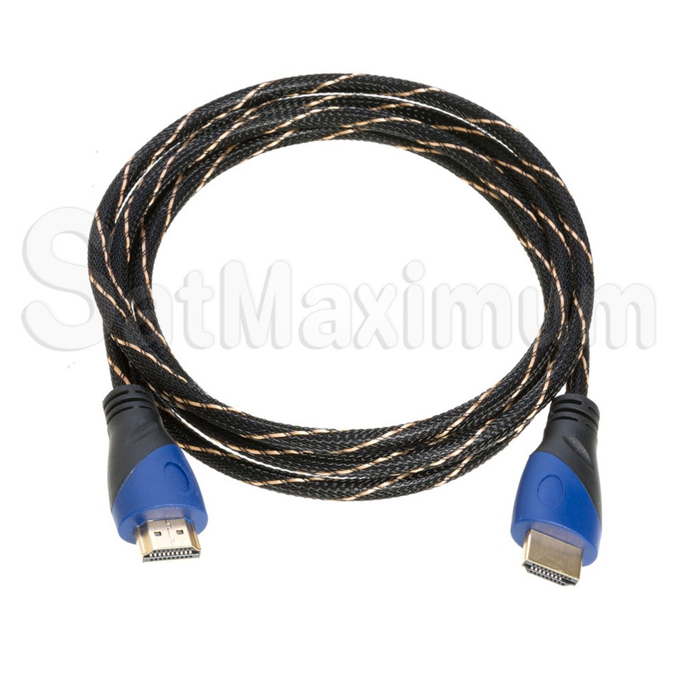 HDMI 4K Premium Braided Cable 60Hz High Speed 1080 HDTV 3D CORD 1.5FT ...
