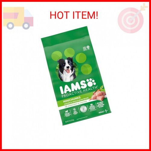 IAMS Adult Minichunks Small Kibble High Protein Dry Dog Food with Real ...