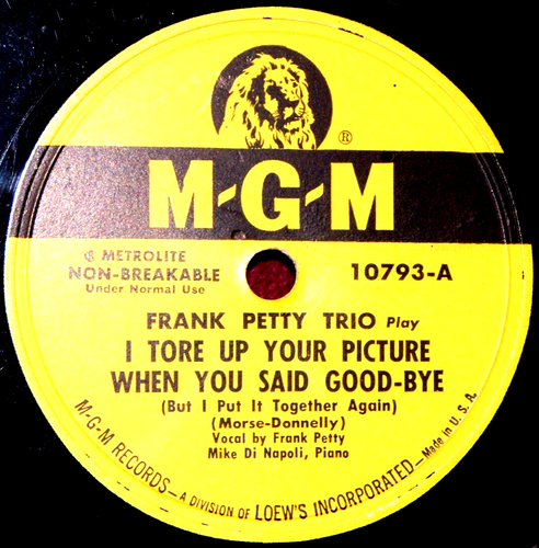 Frank Petty Trio I Tore Up Your Picture 78 PLAY GRADED Fully Tested | eBay