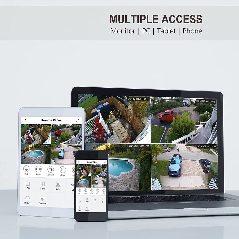 Sansco 8CH NVR Wireless CCTV Security System 3MP WiFi Waterproof Camera ...