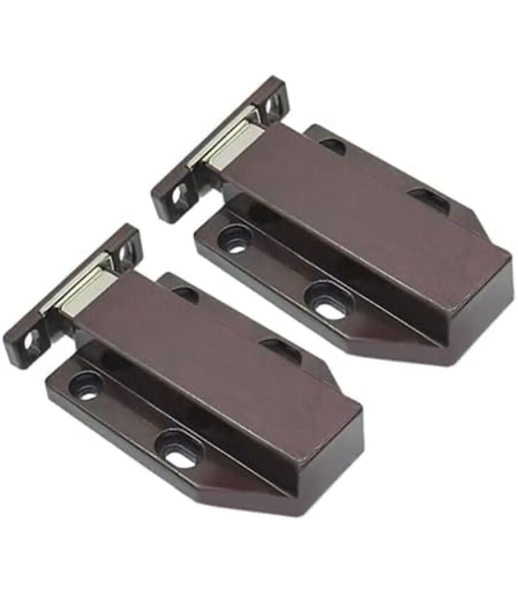 Touch Latch Magnetic Push Open Door Latch for Large Doors - Brown - 2 ...