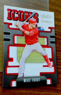 Mike Trout 2021 Panini Absolute ICONS Insert Card # I-7, LA Angels MVP ...