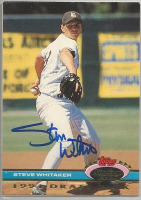 San Francisco Giants STEVE WHITAKER autographed 1991 Topps Stadium Club ...