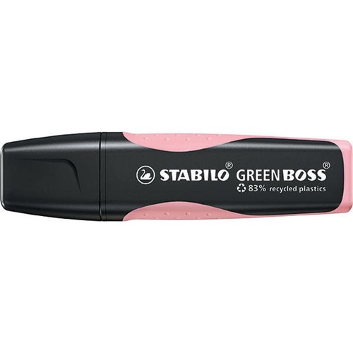 STABILO Green Boss Pastel Environmentally Friendly Highlighter Pen Rose ...
