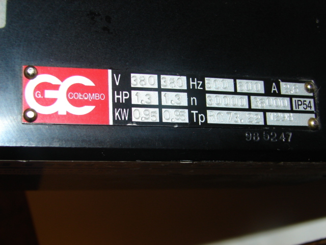 G. COLOMBO RC73.22 CNC ROUTER SPINDLE 2.6A 1.3HP ***XLNT*** | eBay