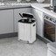 Double Rubbish Bin, Dual Compartment Metal Step Bin, with Plastic Inner ...