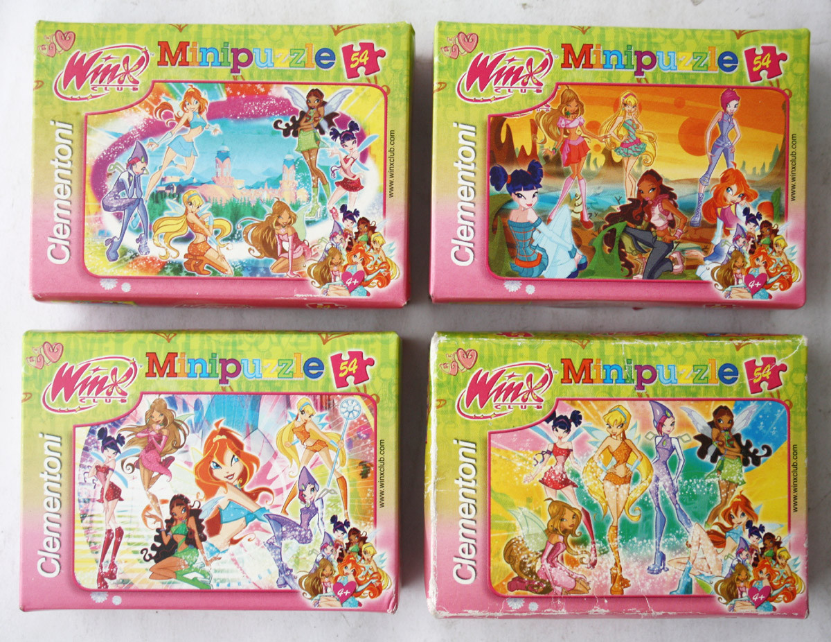 4X RARE 2007 WINX CLUB MINI PUZZLE 54 PCS BLOOM MUSA TECNA CLEMENTONI ...