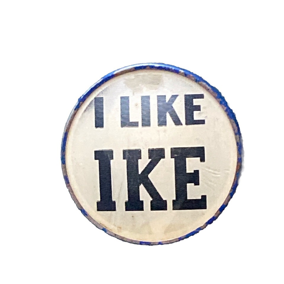 1952 Dwight Eisenhower for President I Like Ike Flasher 2.5" Button ...