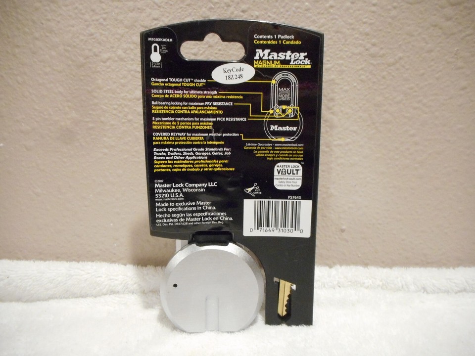 Master Lock Padlock - M930XKADLH | eBay