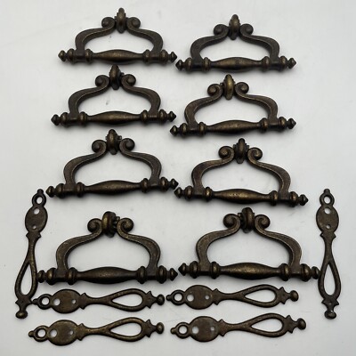 Drawer Pulls - Vintage Brass Drawer Pulls Handles - 5