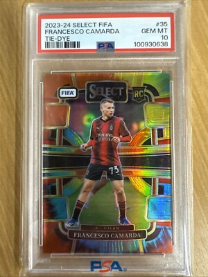 2023-24 Select FIFA Francesco Camarda RC Terrace Tie-Dye #30/30 PSA 10 ...