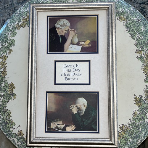VINTAGE Grace & Gratitude prints Enstrom Jack Garren old man praying ...