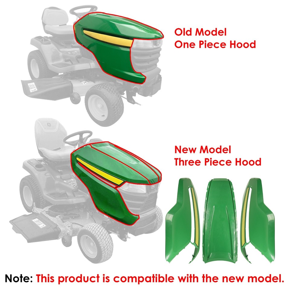 Hood Panel For John Deere X330 X350R X354 X360 X370 X380 X384 X390 X394 ...