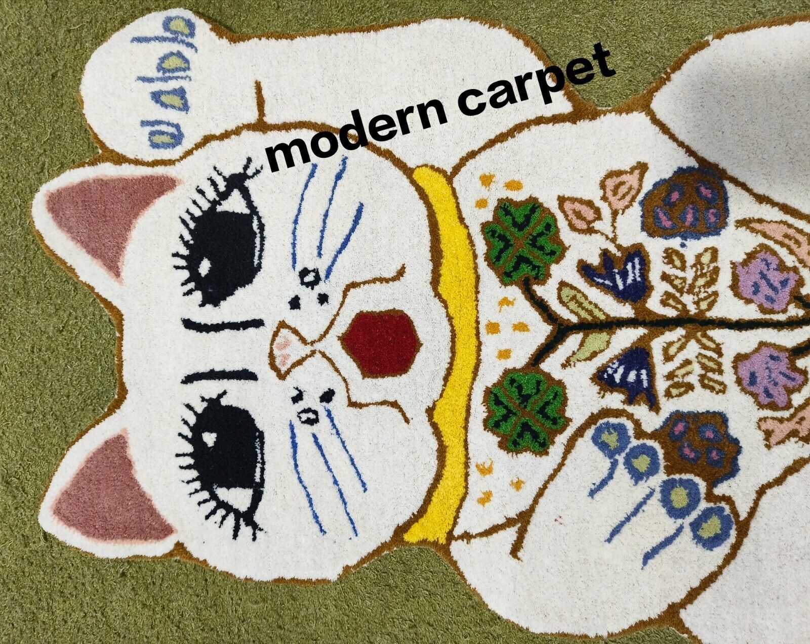 Cat Rugs 2x3 Feet Handmade 100% Woolen Hand Tufted For Home Decoration ...