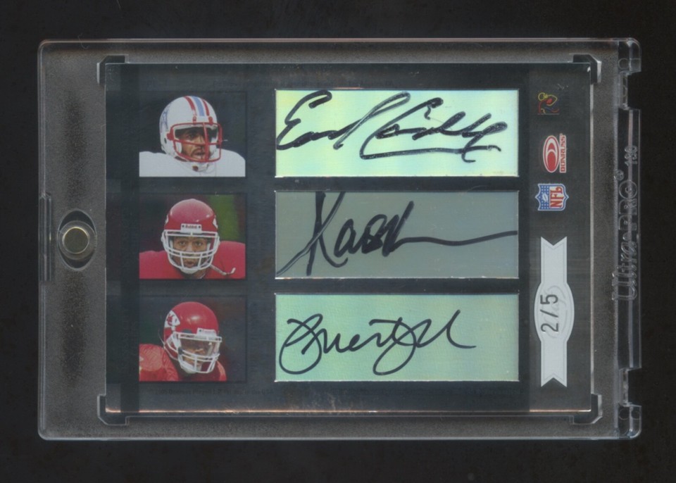 2005 LEAF LIMITED 6 AUTOGRAPH #ED 2/5 JIM BROWN-BARRY SANDERS-SAYERS ...