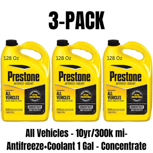 Prestone All Vehicles 10yr/300k mi Antifreeze+Coolant (1 Gal) 3-PACK ...