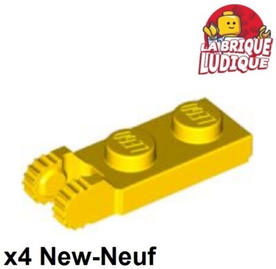 Lego 4x Hinge Plate Locking 1x2 9 Teeth Yellow 44302 44302b New | eBay UK