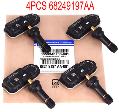 4Pcs New OEM 68249197AA Tire Pressure Sensor TPMS For Dodge Ram 1500 ...