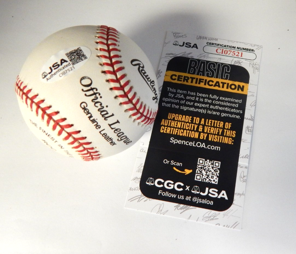 Phil Rizzuto SIGN AUTOGRAPH Official League BASEBALL! Holy Cow JSA ...