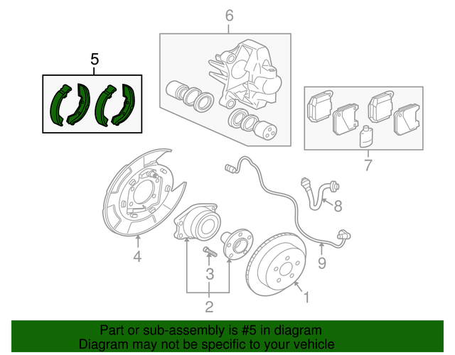 MB950212 Mitsubishi OEM Genuine Shoe Set RR Brake for sale online | eBay