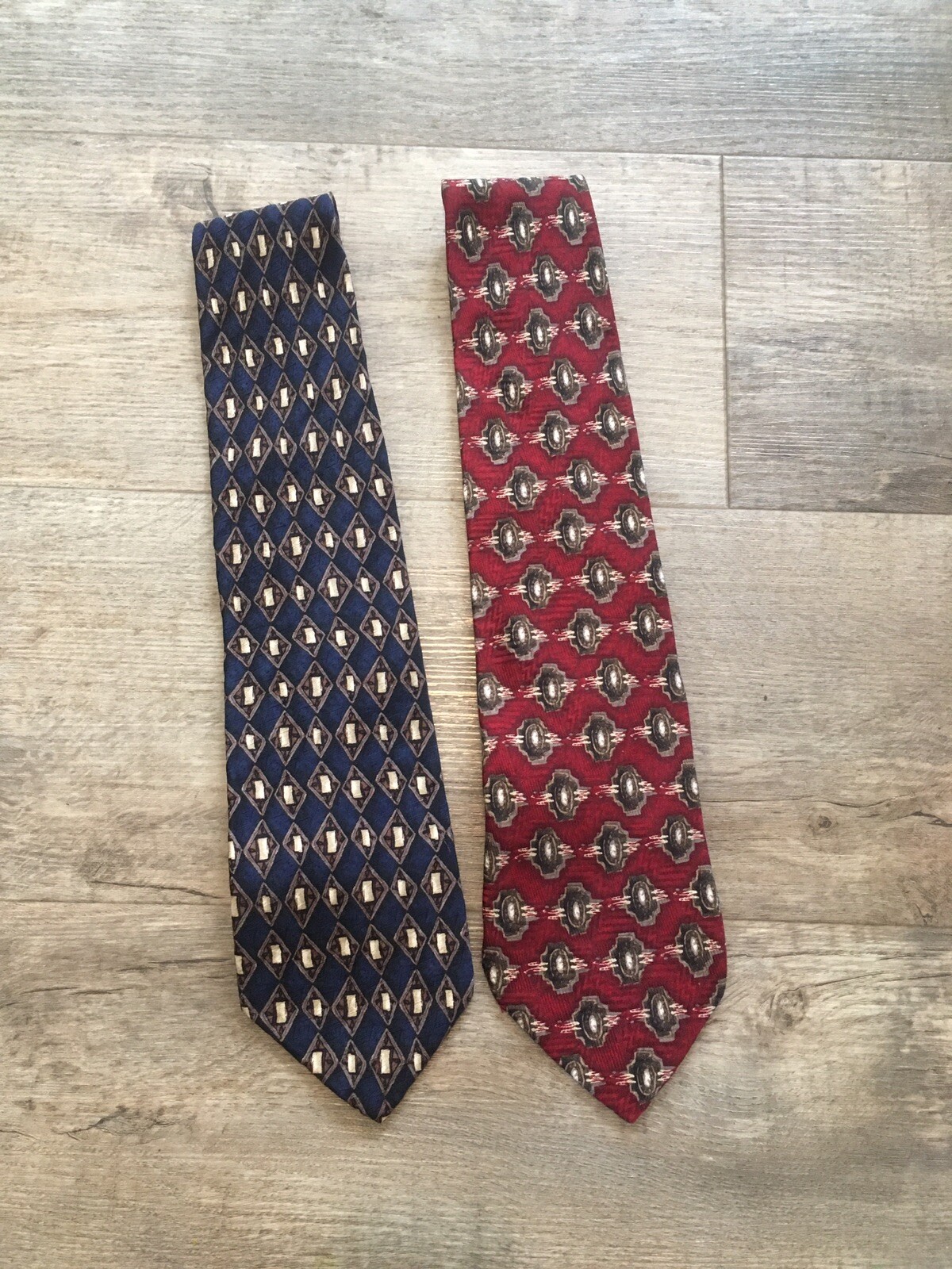 Nordstrom Silk Ties Men's Neck Tie Blue and Red USA Made 2ps | eBay