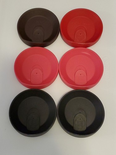 6 Tervis Replacement 24 oz Tumbler Lids Genuine Black Pink Red Brown ...