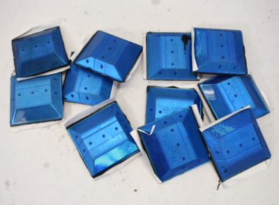 Blue Reflective Markers Waterproof Solar Charging 2V 100MA Highway