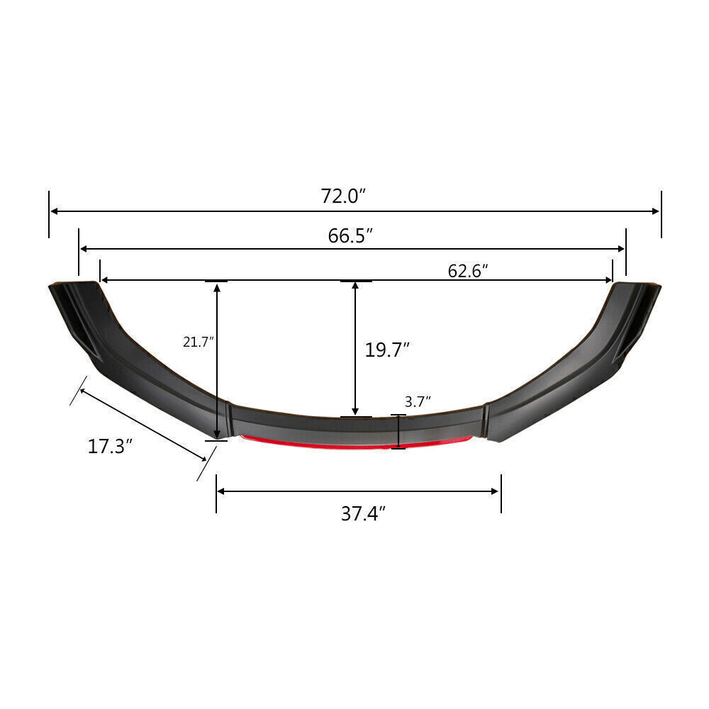 Front Bumper Spoiler Splitter For VW for Golf MK5 MK6 MK7 MK7.5 for GTI ...