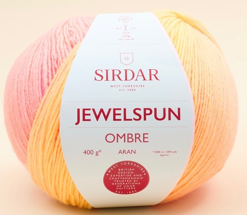 Sirdar JEWELSPUN Ombre Aran Variegated Knitting Crochet Yarn 400g ...