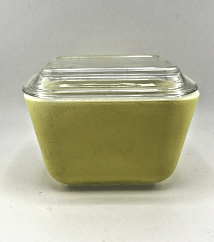 Primary Yellow Vintage Pyrex #501-b 1.5 Cup Refrigerator Dish - w ...