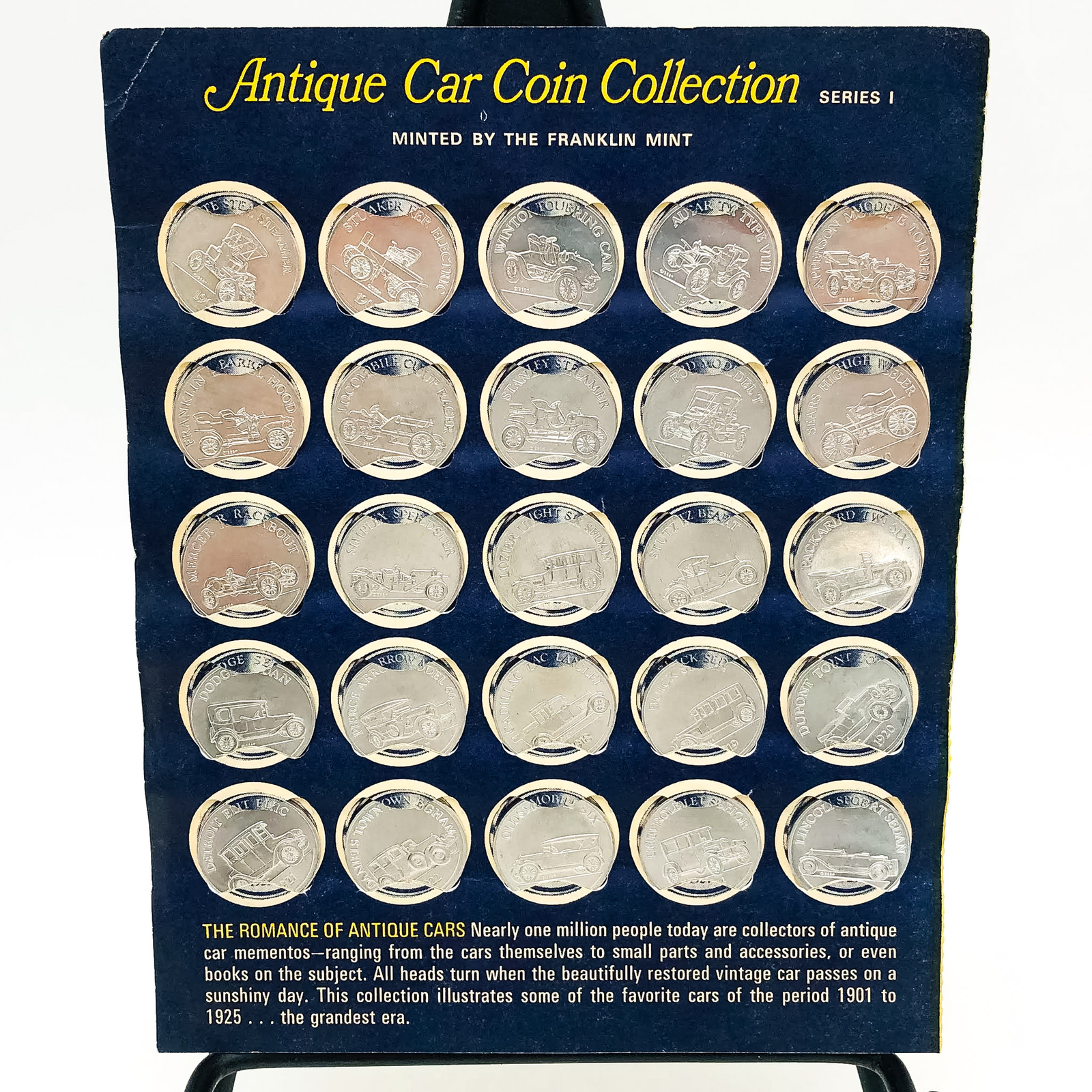 Sunoco Aluminum Antique Car Coin Collection Series 1 Franklin Mint 1901 ...