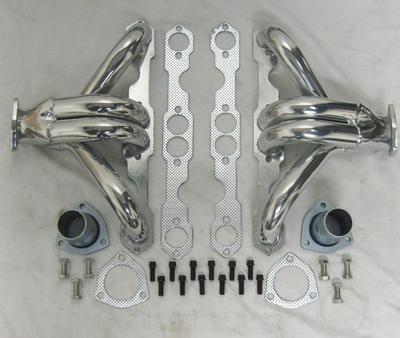 Small Block Chevy Ceramic Coated Hugger Headers Shorty Street Rod 350 ...