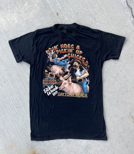 Ridin Hogs And Pickin Up Chicks Harley Davidson 3D Emblem T Shirt | eBay