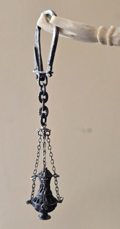VINTAGE SPAIN BOTAFUMEIRO CENSER THURIBLE KEYCHAIN KEY RING SANTIAGO DE ...